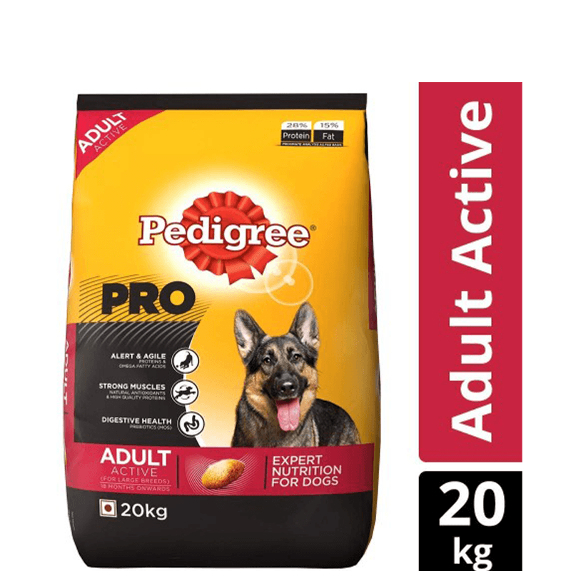Pedigree PRO Expert Nutrition for Active Adult Get Flat 20% Off